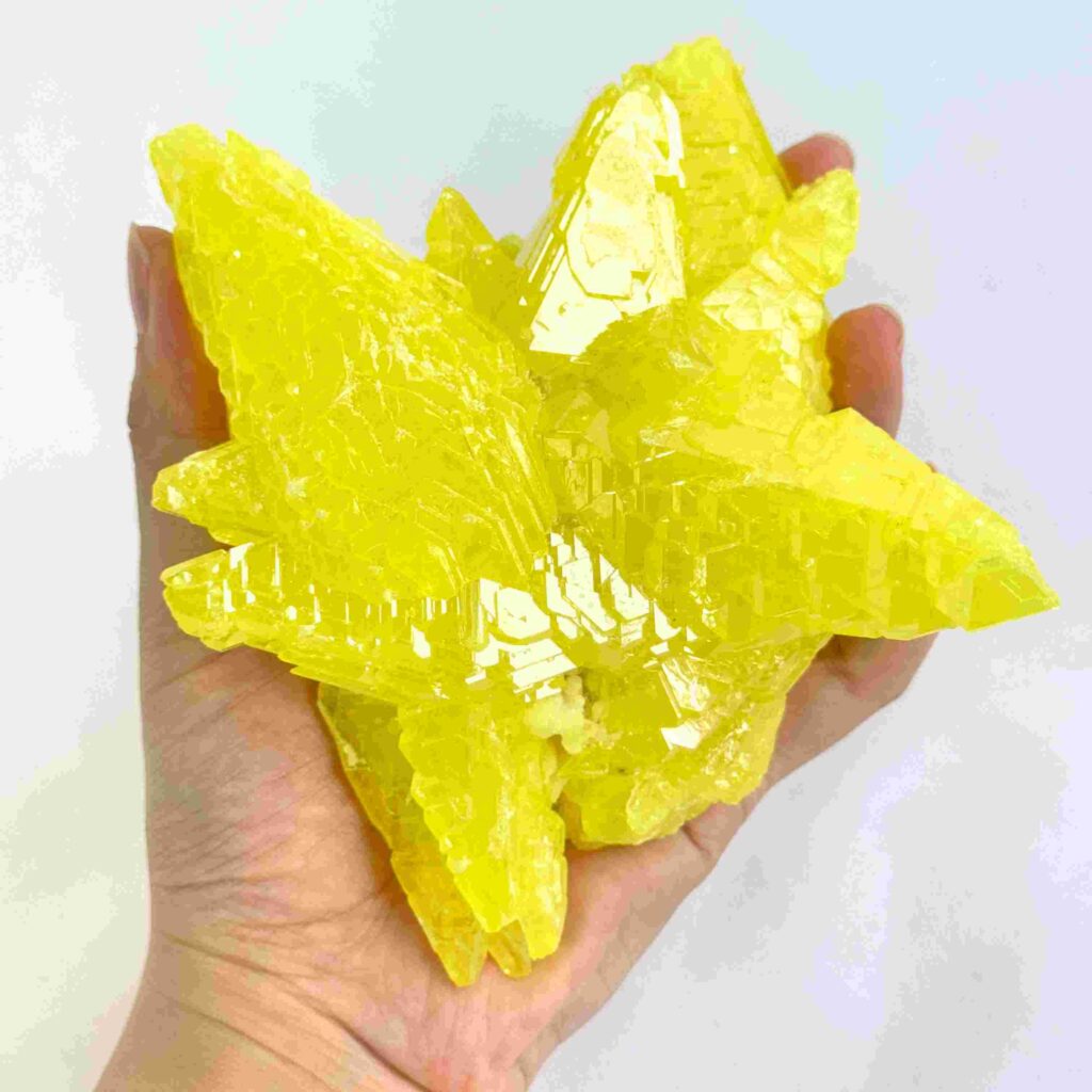 Myanmar Natural Sulfur Specimen Quartzsite Minerals